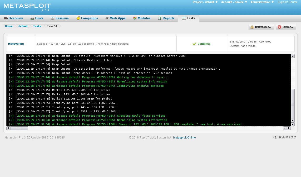 Metasploit Pro Penetration Testing with BackTrack